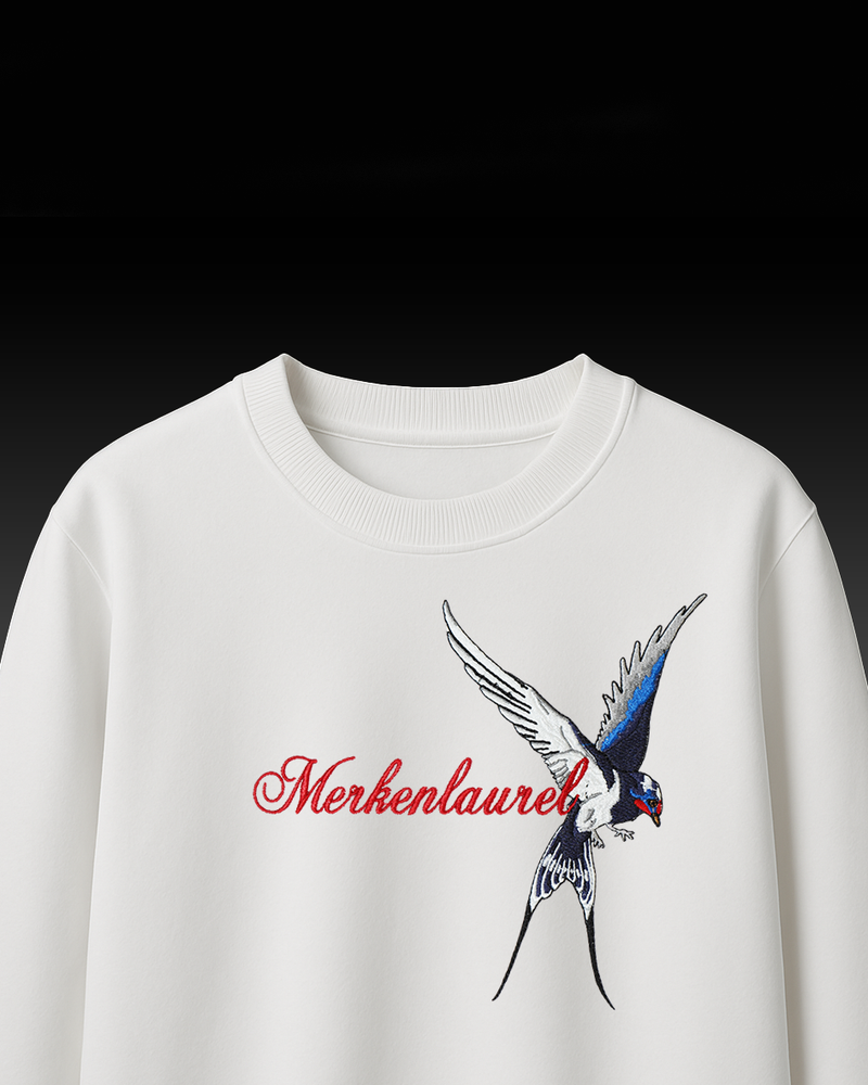 LAUREL BIRD EMBROIDERY OVERSIZED T SHIRT